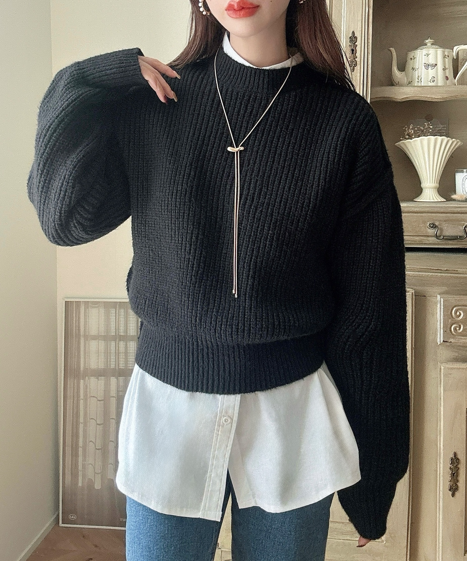 Meiru アウトリンキングニット[品番：AMTW0011899]｜JUNOAH（ジュノア ）のレディースファッション通販｜SHOPLIST（ショップリスト）