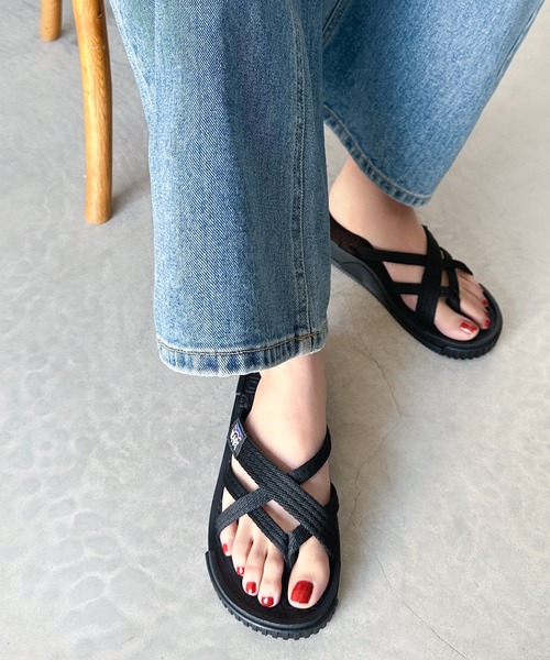 《JaVa ジャバコラボ》クロスストラップサンダル[品番：WZ000005191]｜Classical Elf （クラシカルエルフ）のレディースファッション通販｜SHOPLIST（ショップリスト）