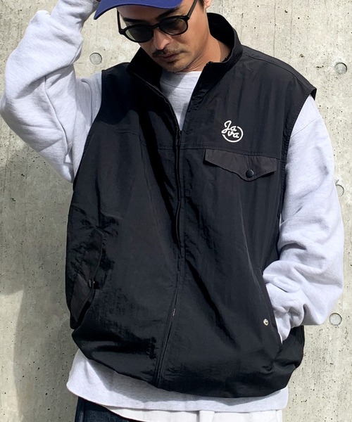 《JaVa ジャバコラボ》大人カジュアル フラップポケットナイロンジップベスト[品番：WZ000004983]｜Classical Elf Men（クラシカルエルフ メン）のメンズファッション ...