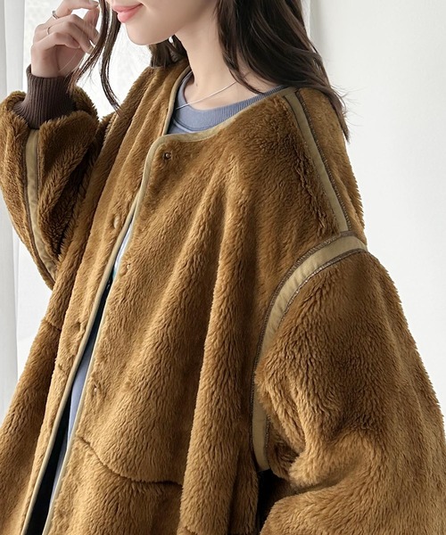 《Javaジャバコラボ》別格、大人コーデ。ファーブルゾンアウター[品番：WZ000004900]｜Classical Elf （クラシカルエルフ）のレディースファッション通販｜SHOPLIST ...