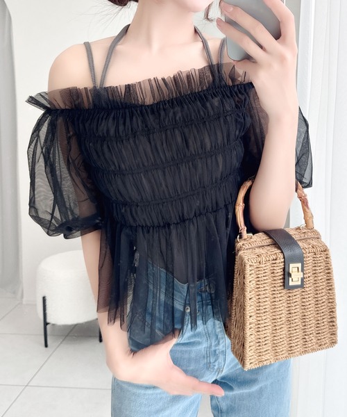 【mily bilet】2wayボリュームスリーブチュールオフショルブラウス[品番：WZ000005345]｜Classical Elf （クラシカルエルフ）のレディースファッション通販 ...