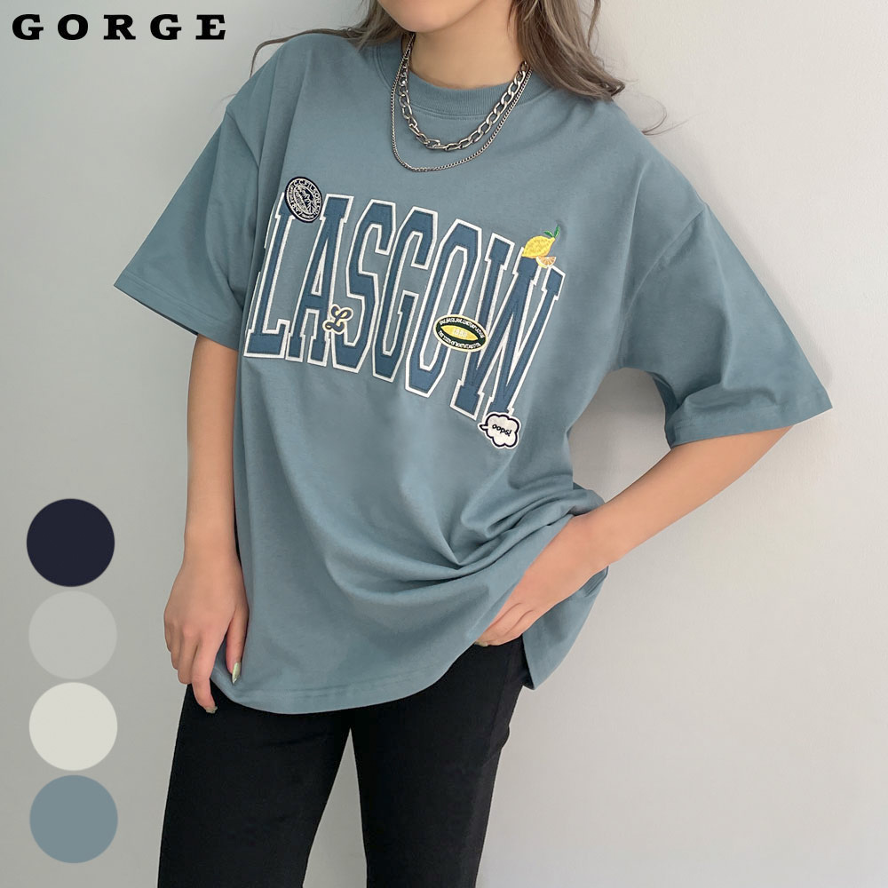 フェルトロゴリンゴ刺しゅうTシャツ[品番：GORW0008633]｜GORGE （ゴージ）のレディースファッション通販｜SHOPLIST ...