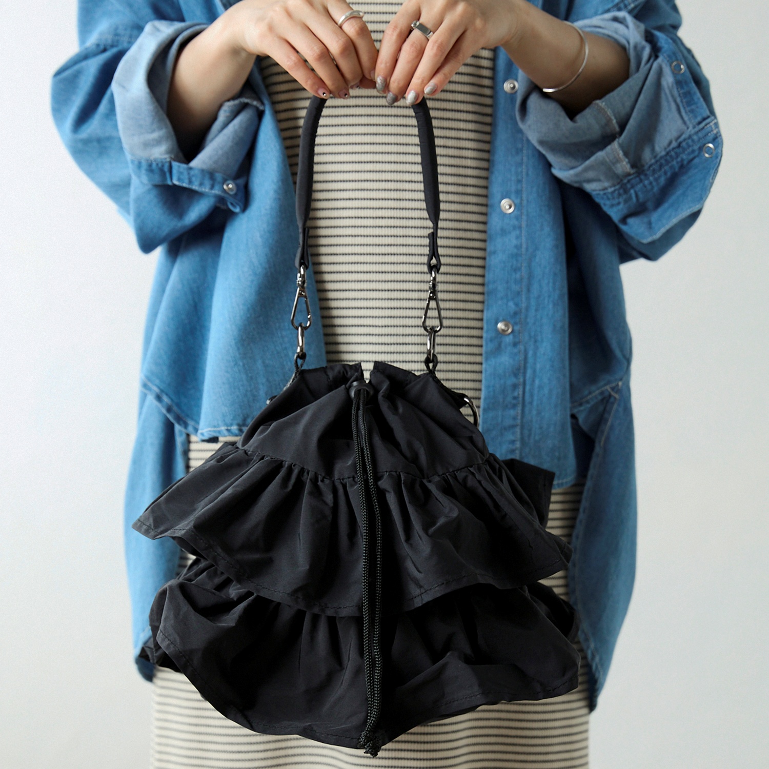 フリルミニショルダーバッグ 2段フリル 2WAY カジュアル 12-1164[品番：KMGB0000358]｜GUSCIO（グッシオ）の ...
