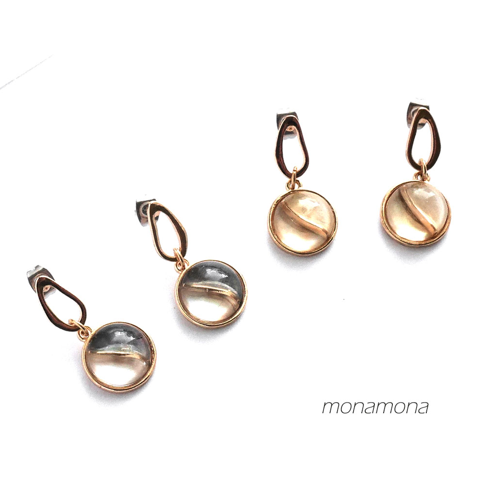 バイカラー丸さがりピアス[品番：SURA0000823]｜monamona（モナモナ）のレディースファッション通販｜SHOPLIST（ショップリスト）