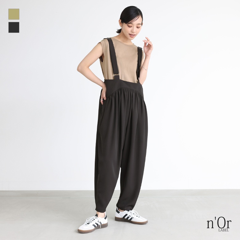 n'OrLABELバルーンギャザーテーパードサロペット[品番：MITW0017330]｜osharewalker（オシャレウォーカー ）のレディースファッション通販｜SHOPLIST（ショップリスト）