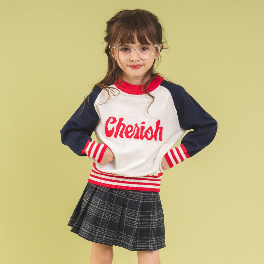 フロントロゴ配色デザインニットトップス[品番：VINK0001935]｜URBAN CHERRY（アーバンチェリー）のキッズファッション通販｜SHOPLIST（ショップリスト）