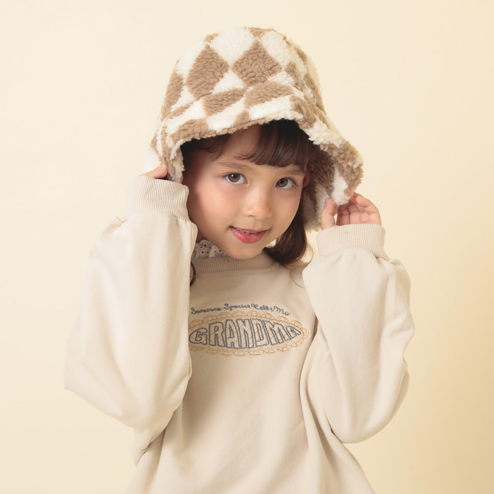 ブロックチェックボアバケットハット[品番：VINK0001223]｜URBAN CHERRY（アーバンチェリー）のキッズファッション通販｜【毎日送料無料】SHOPLIST（ショップリスト）